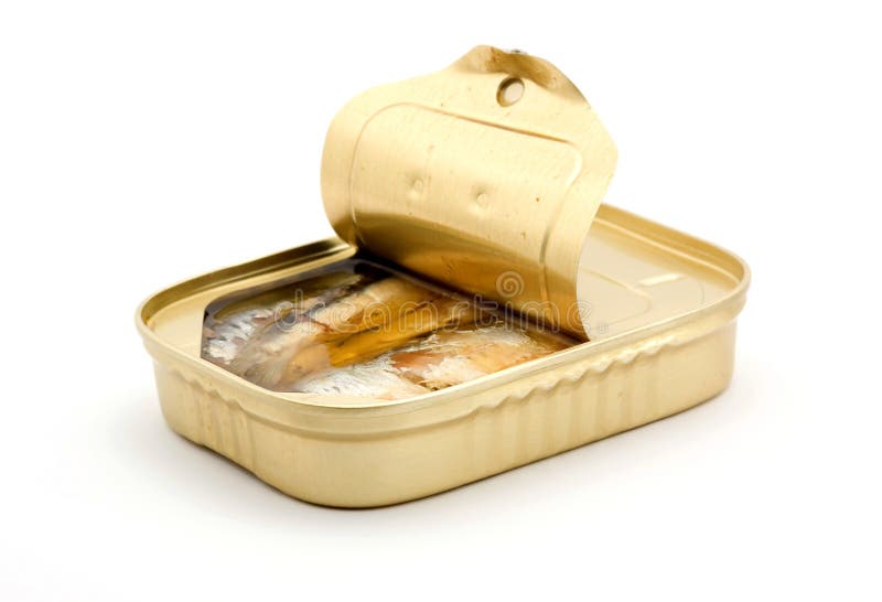 Canned fish stock photo. Image of diet, isolated, tinned - 7044200