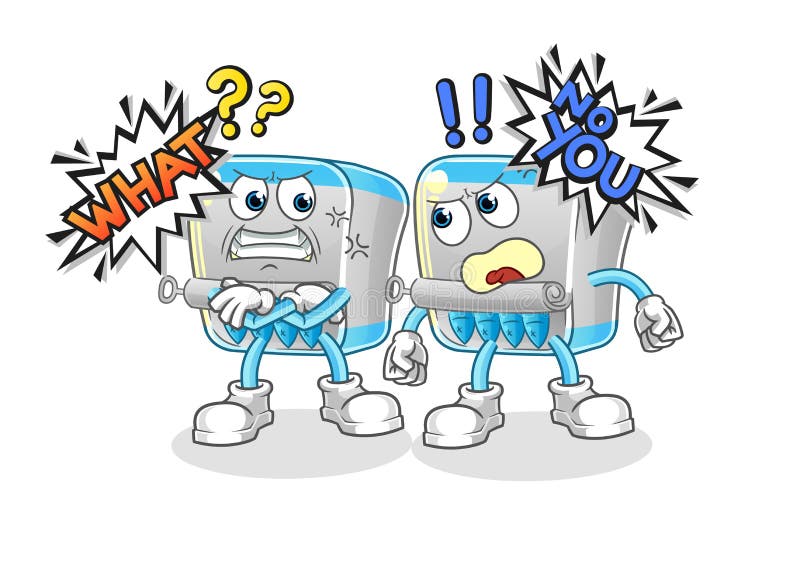 Canned Fish Arguing Each Other Cartoon Vector Stock Vector ...