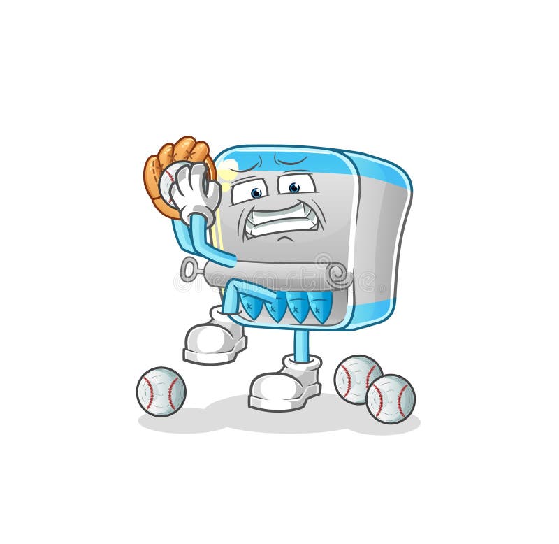 Canned Fish Baseball Pitcher Cartoon. Cartoon Mascot Vector Stock ...