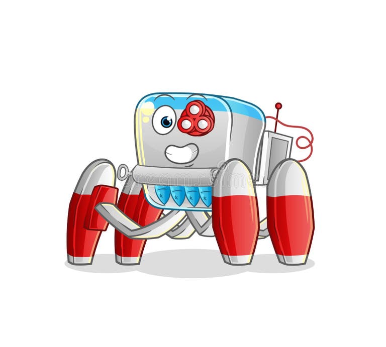 Canned Fish Robot Character Stock Illustrations – 2 Canned Fish Robot ...