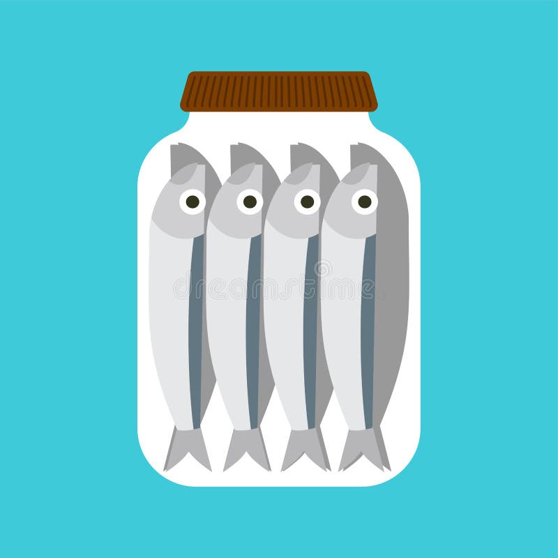 Canned Fish Isolated. Seafood Tin Stock Vector - Illustration of ...