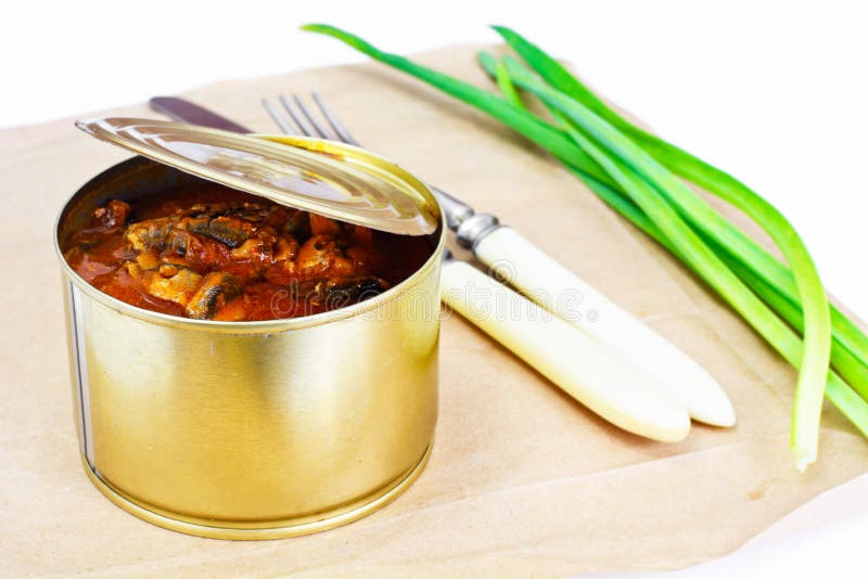 Canned Fish Sprat in Tomato Sauce Stock Image - Image of canning ...