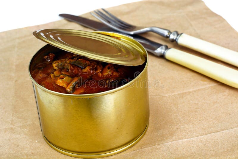 Canned Fish Sprat in Tomato Sauce Stock Image - Image of meat ...