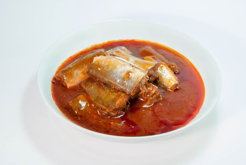 Canned Fish in Tomato Sauce Stock Photo - Image of background, sauce ...