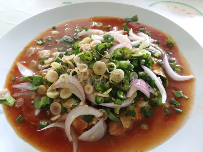 Canned fish Yum stock photo. Image of thailand, thai - 157901644