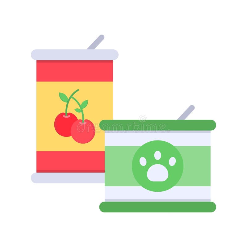 Canned Food Icon Image. stock vector. Illustration of meal - 284218728