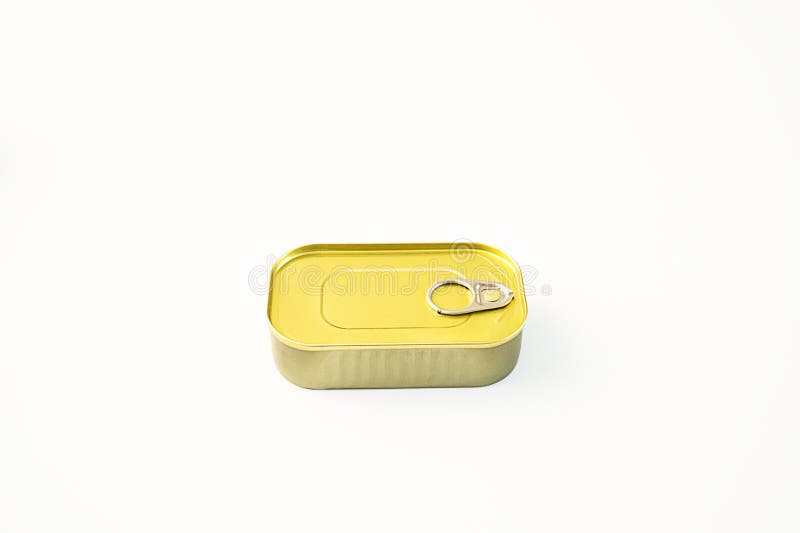 Canned Food Tin with Pull Tab Lid for Preservation and Storage on White ...