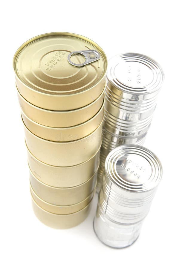 Canned-goods on white stock photo. Image of conserve, closeup - 7205204
