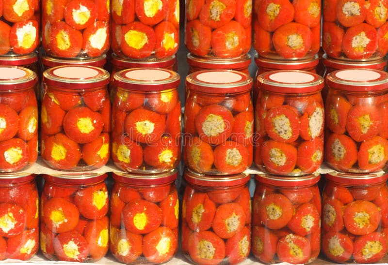 Canned peppers stock image. Image of healthy, organic - 4746795