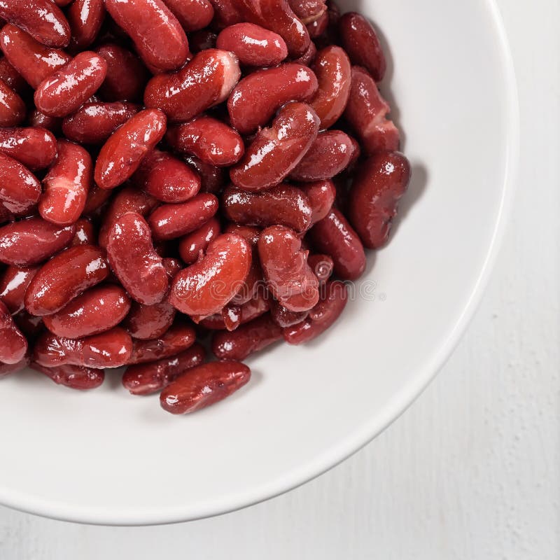 Canned Red Kidney Beans in Bowl Stock Photo - Image of natural, edible ...