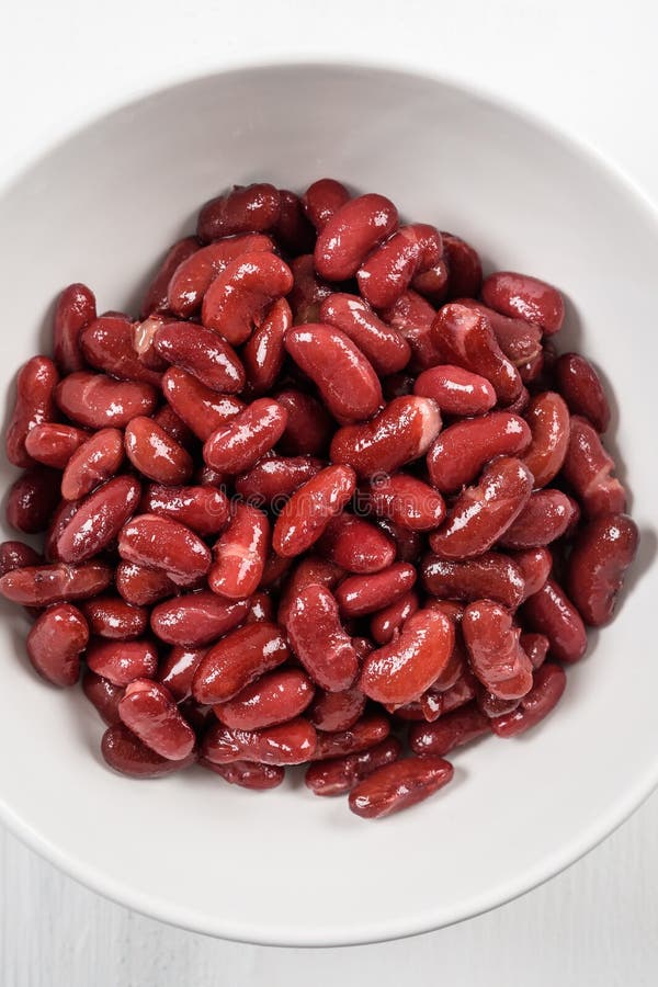 Canned Red Kidney Beans in Bowl Stock Image - Image of legume, meal ...