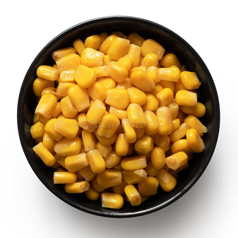 Canned Sweet Corn in Opened Tin Can, Top View. Stock Photo - Image of ...