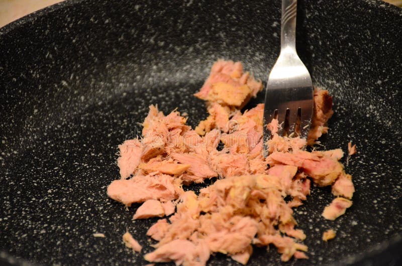 Canned tuna chunks stock photo. Image of close, cooked - 84019378