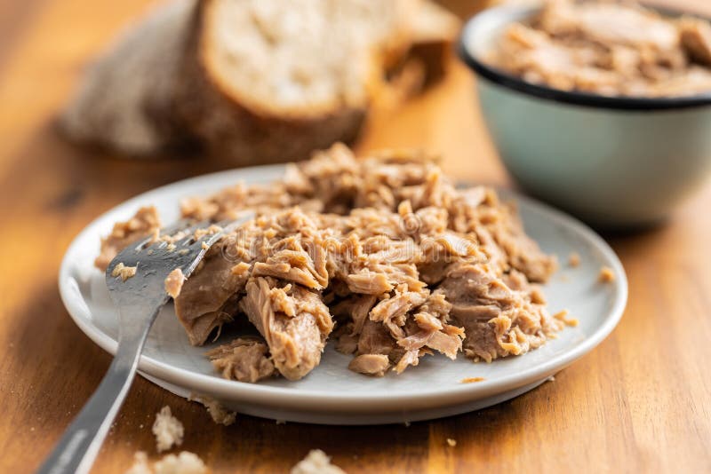 Canned Tuna Fish on the Plate Stock Photo - Image of nutrition, gourmet ...