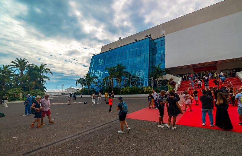 Palace of Festivals and Conferences Editorial Photo - Image of france ...