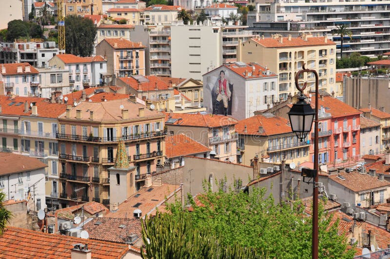 Cannes, Frankrijk - April 17 2016: Stadscentrum Redactionele Stock ...