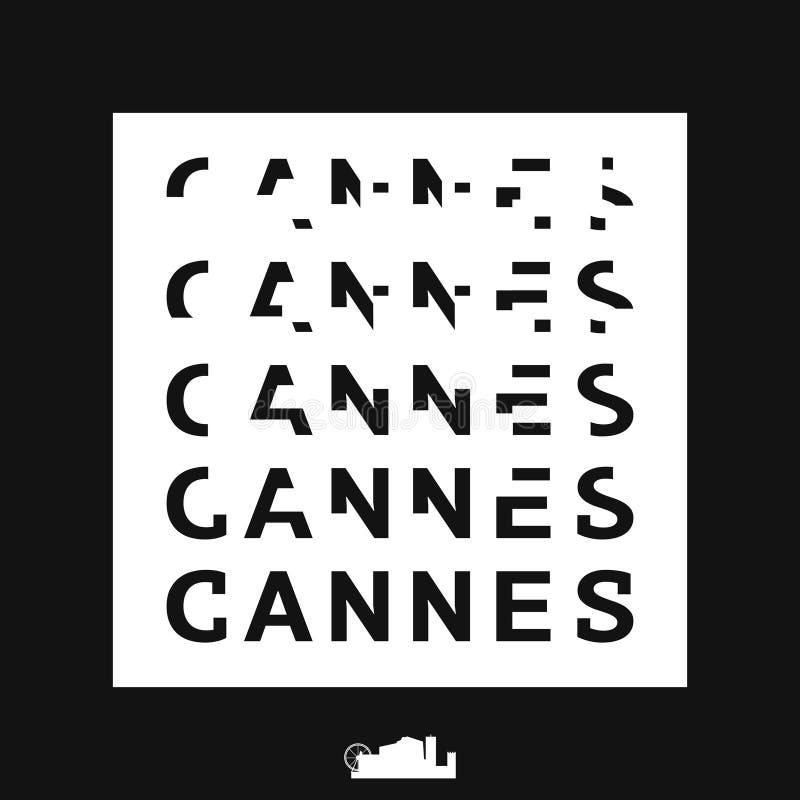 Cannes Typography Minimalist Vector Image for Sticker, Logo, Icon ...