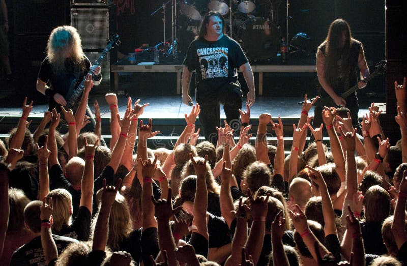 Cannibal Corpse on stage editorial stock photo. Image of brutal - 15650968