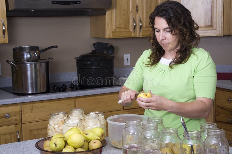 Canning stock photo. Image of peeling, kitchen, woman - 11275460