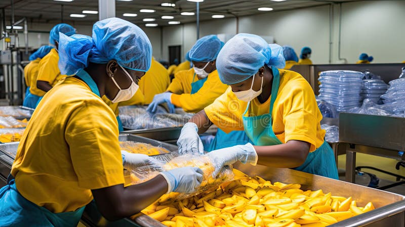 Canning Fruit Food Processing Stock Illustration - Illustration of ...