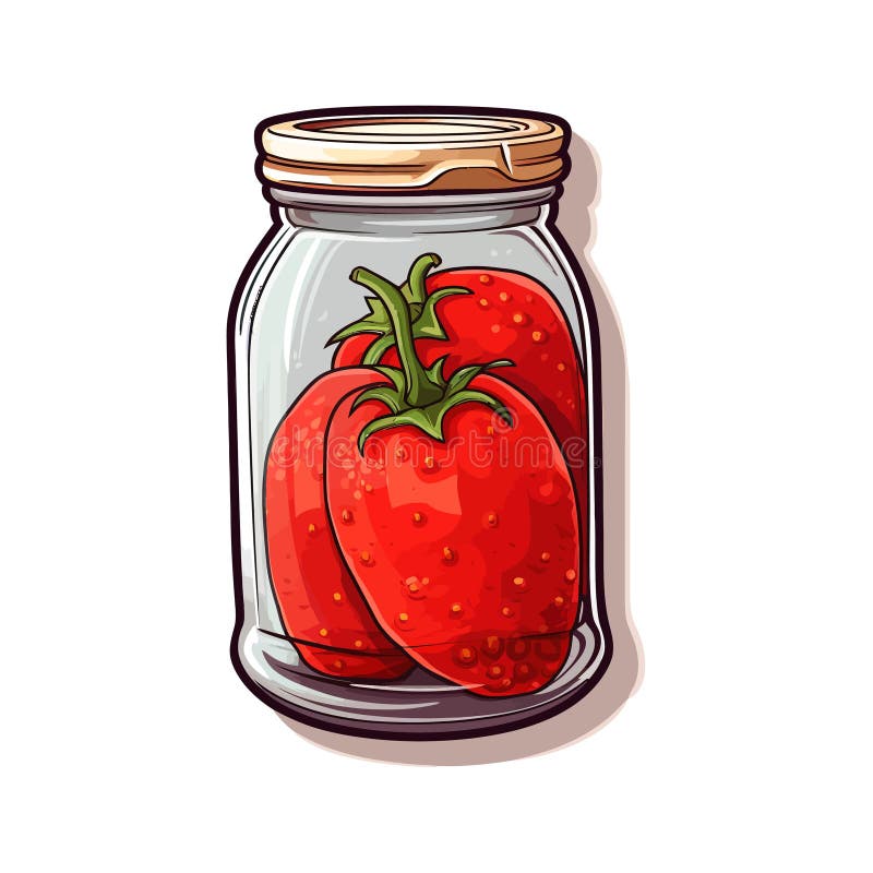 Canning Jar Sticker. Vector Illustration Design Stock Illustration ...