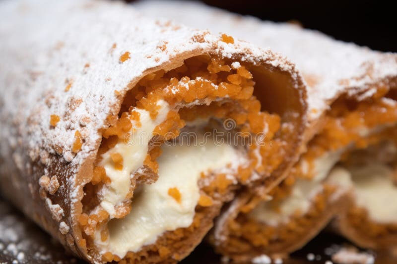 Cannoli Shell Close-up, Detail Texture Visible Stock Illustration ...