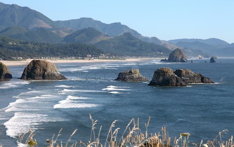 Cannon Beach Oregon coast. stock photo. Image of water - 30914580