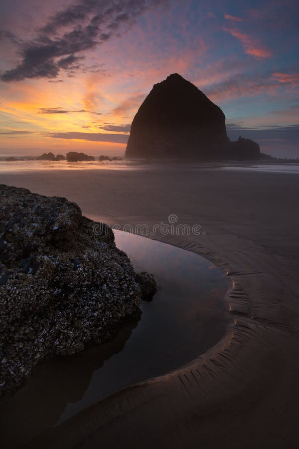 Cannon Beach stock photo. Image of sunset, beautiful - 53356760