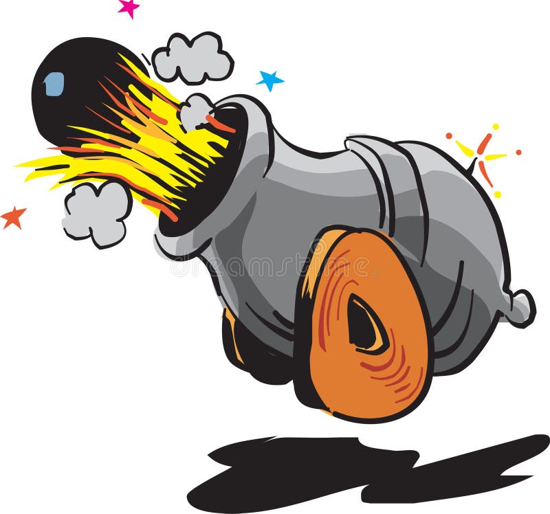 Cannon and bomb stock illustration. Illustration of igniting - 5036720