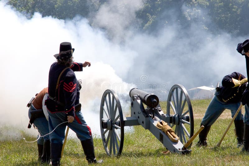 Cannon fire 4 stock image. Image of civil, america, banner - 1235043