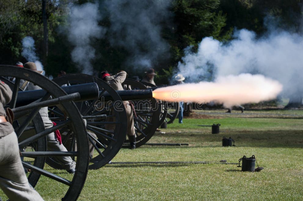 Cannon fire stock image. Image of fire, cannon, civil - 6546165