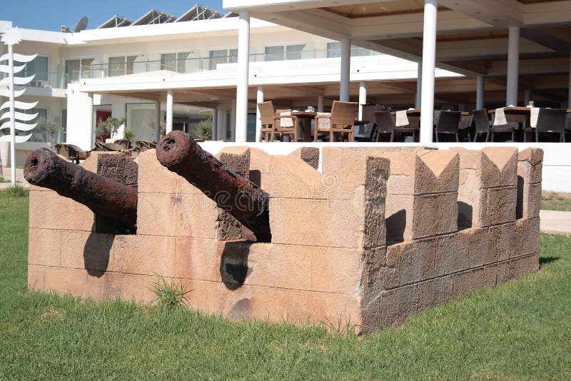 Cannon of greece stock photo. Image of rodhes, historic - 16113598