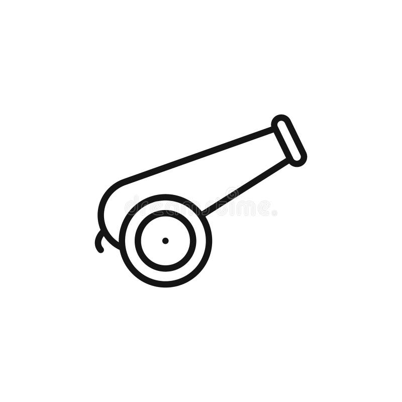 Cannon Icon Outline Collection in Black and on White Background Stock ...