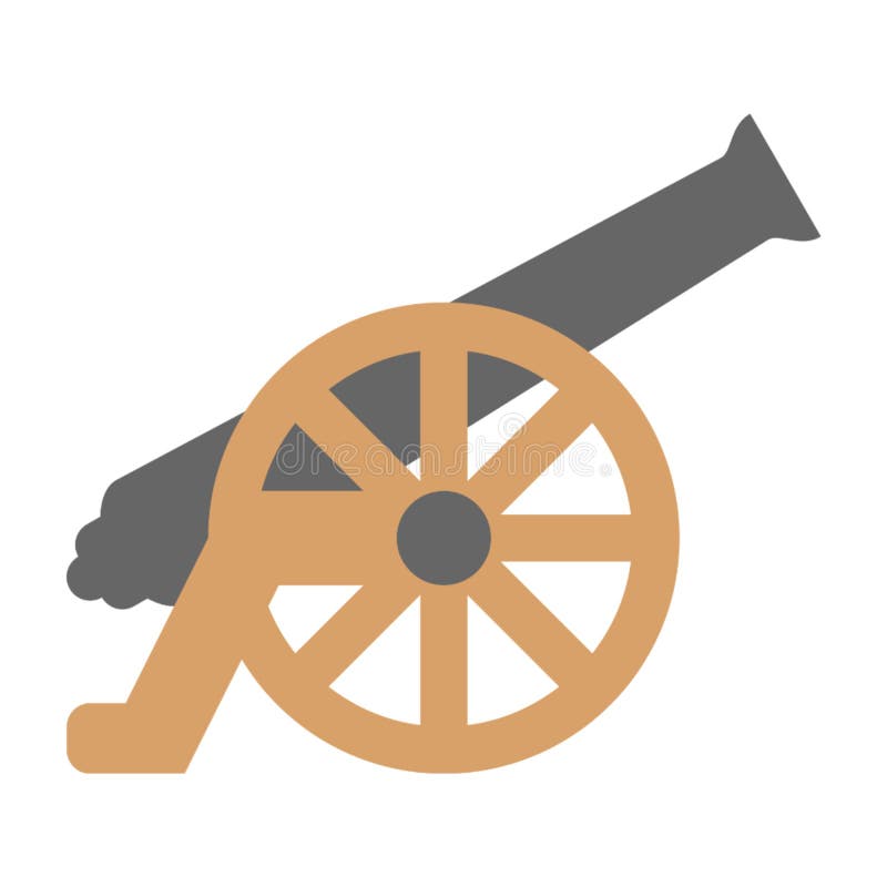 Illustration of a Cannon Complete with Bullet Balls Stock Illustration ...