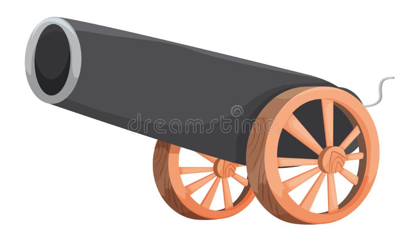 Lit Cannon Icon stock vector. Illustration of cannon - 51498742