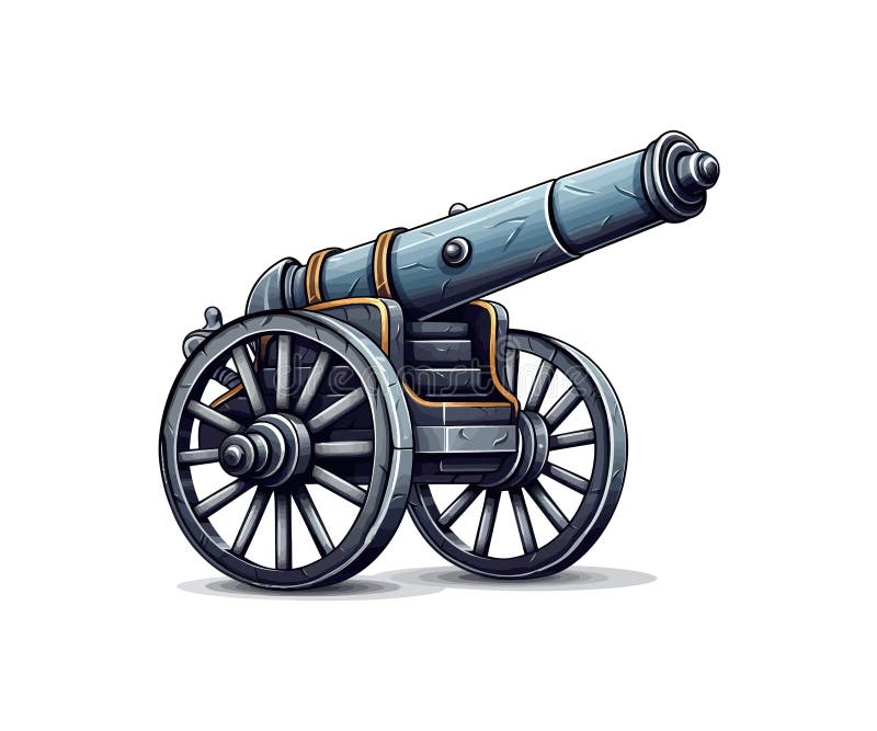 Cannon Isolated on White. Vector Illustration Design Stock Vector ...