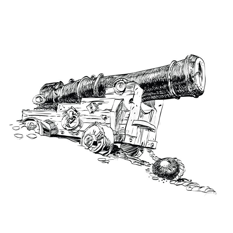 Cannon Pirate Vector Graphics Stock Vector - Illustration of metal ... Cannon Pirate Vector Graphics Stock Vector - Illustration of metal ...