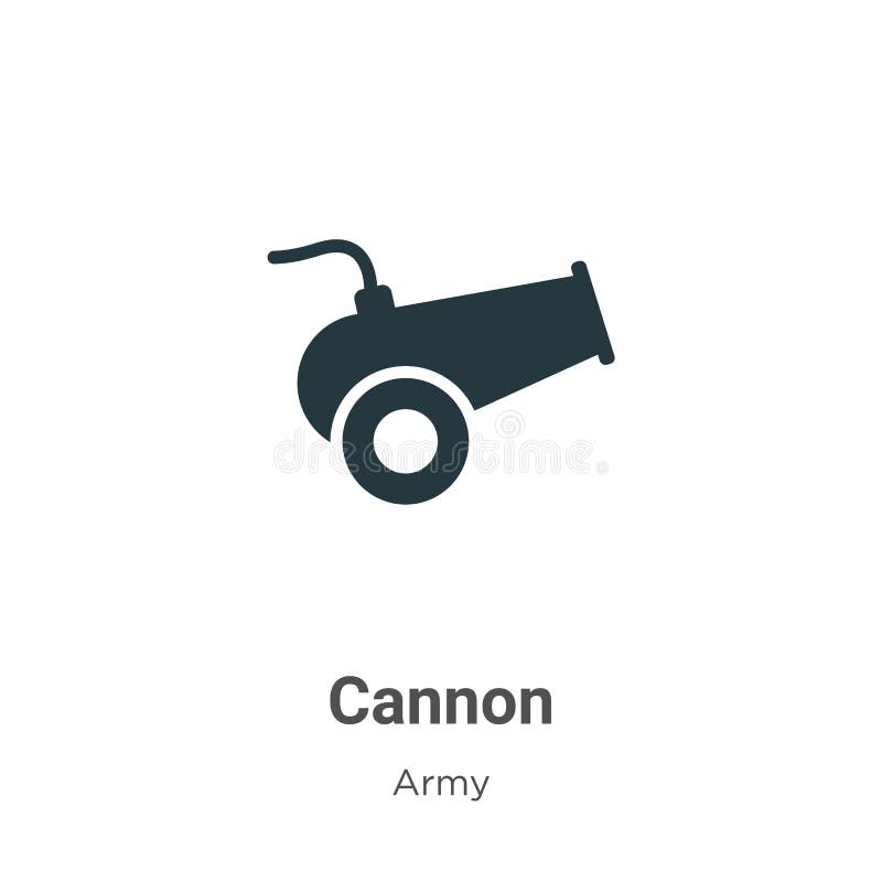 Cannon Vector Icon Sign Symbol Stock Vector - Illustration of firearm ...