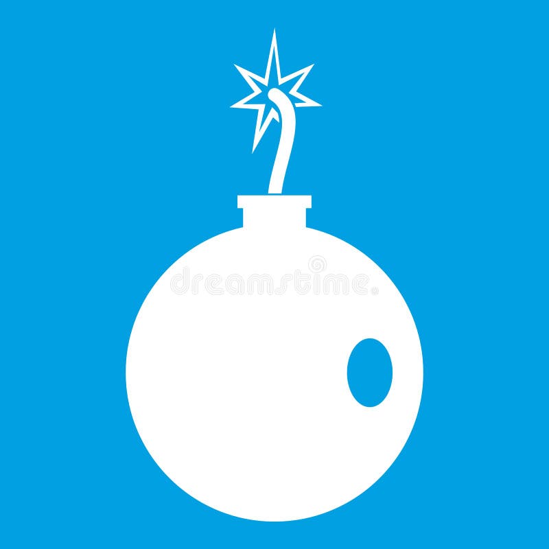 Cannonball icon white stock vector. Illustration of blast - 96416449