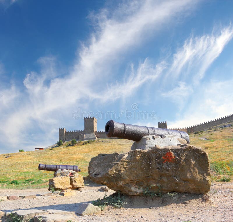 Medieval Strong Fortress Defense Cannons Stock Photos - Free & Royalty ...