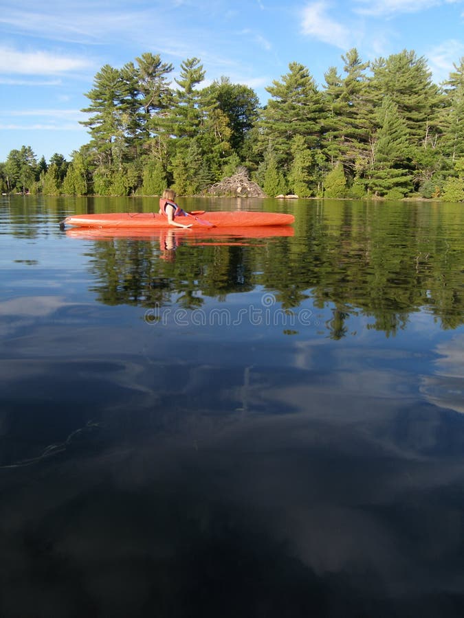 Canoe stock image. Image of green, ecology, jacket, sunrise - 1611003
