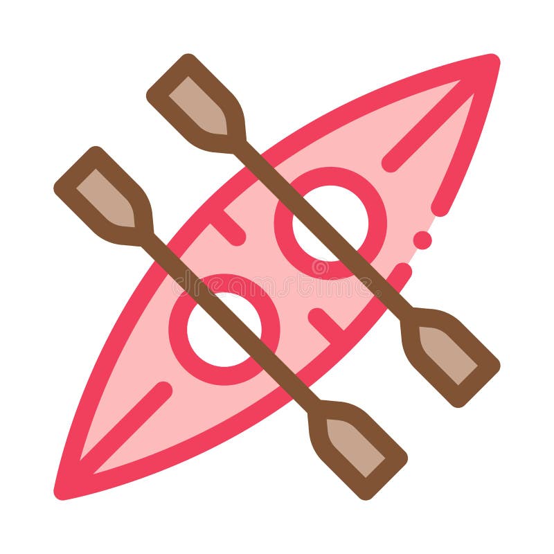 Canoe Canoeing Icon Vector Illustration Stock Vector - Illustration of ...