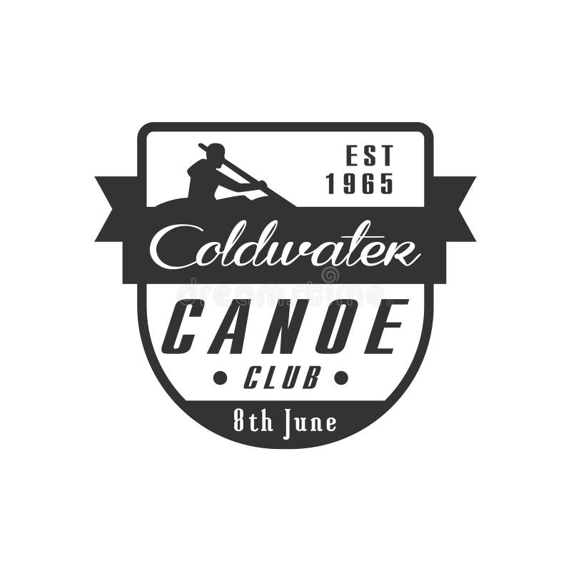 Canoe Club Emblem Design stock vector. Illustration of june - 74174184