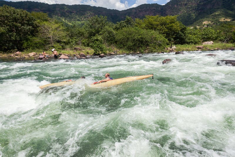 Canoe Dusi Race River Rapids Action Editorial Image - Image of boys ...