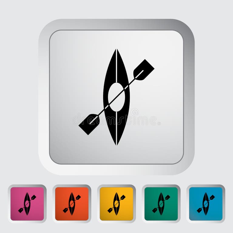 Canoe icon stock vector. Illustration of exercising, culture - 94285879