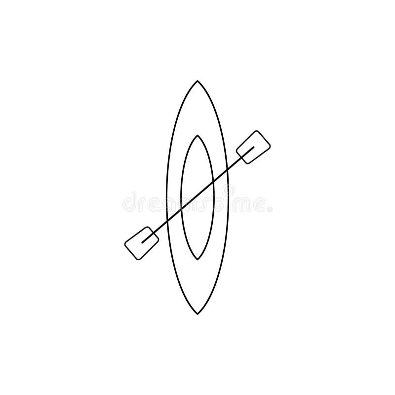 Canoe illustration stock vector. Illustration of paddling - 250731985