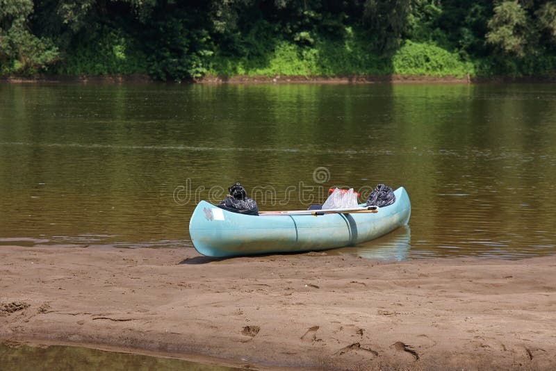Canoe on the River stock photo. Image of canoe, sport - 52679230