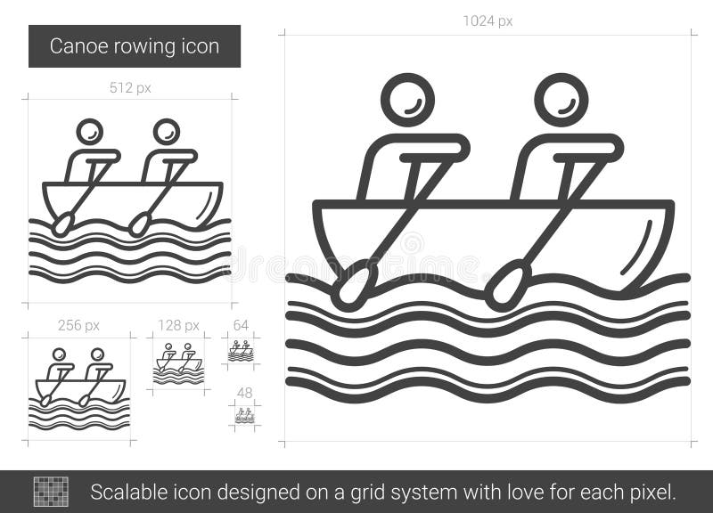 Canoe Rowing Single Summer Games Icon Set.3D Isometric Canoeist Paddler ...