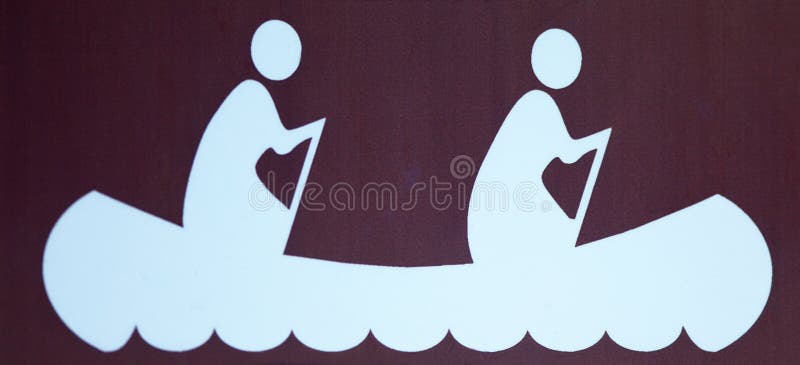 Canoe Symbol stock photo. Image of canoeing, boat, sign - 27666722