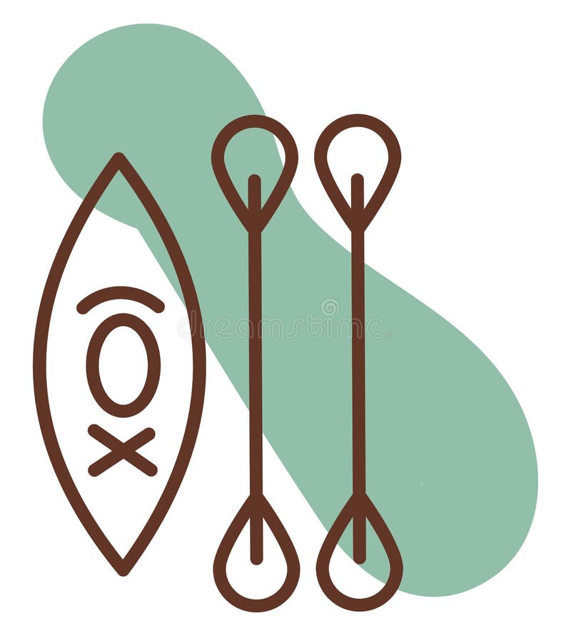 Canoe trip, icon stock vector. Illustration of team - 261069482